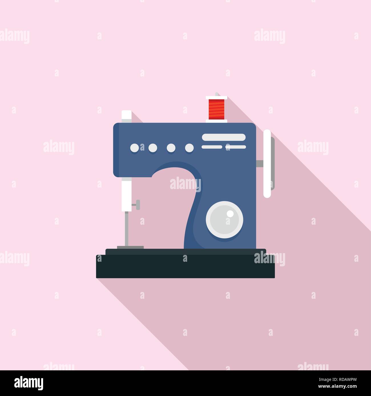 Small sew machine icon. Flat illustration of small sew machine vector ...