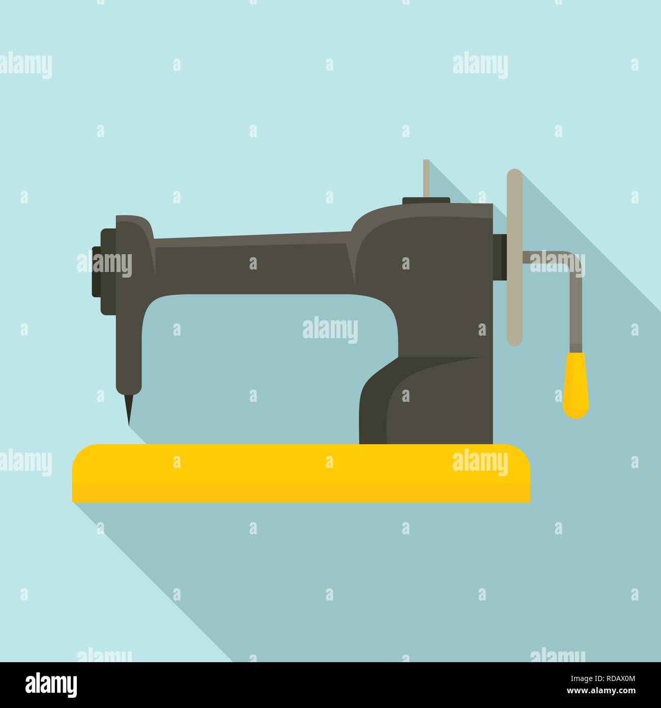 Retro Sew Machine Icon Flat Illustration Of Retro Sew Machine Vector
