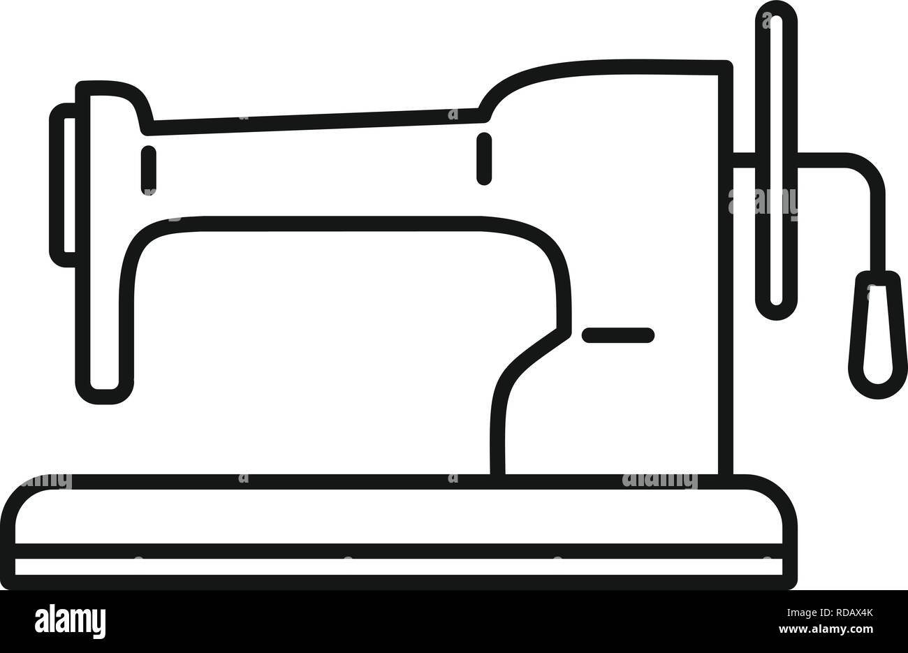 Retro sew machine icon. Outline retro sew machine vector icon for web ...