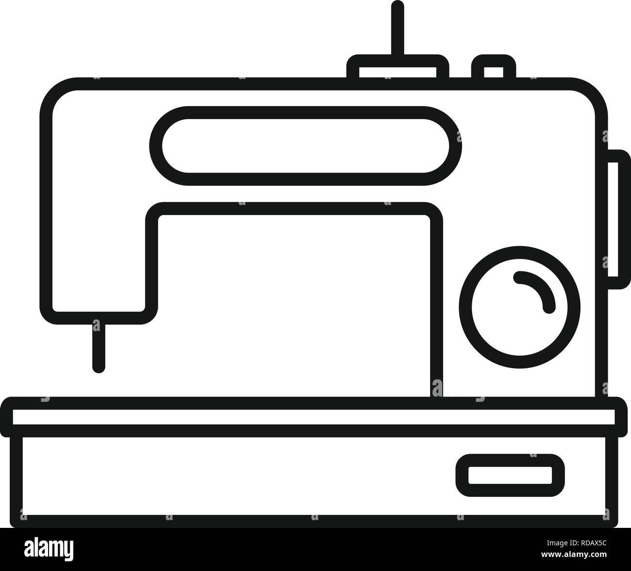 Digital modern sew machine icon. Outline digital modern sew machine ...