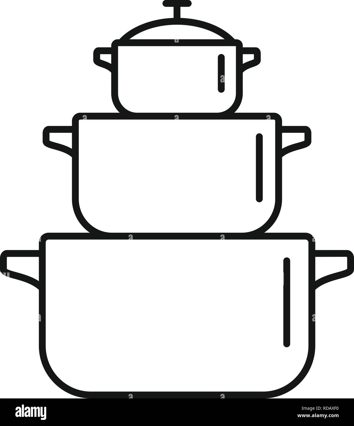 Cooking pan icon. Outline cooking pan vector icon for web design ...