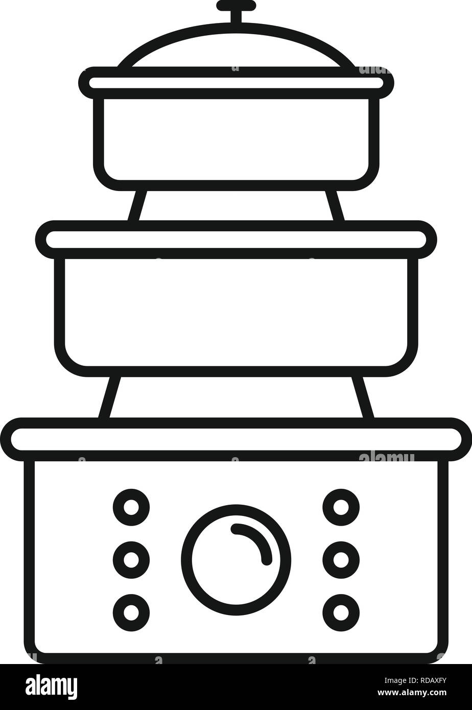 Cooker icon. Outline cooker vector icon for web design isolated on ...