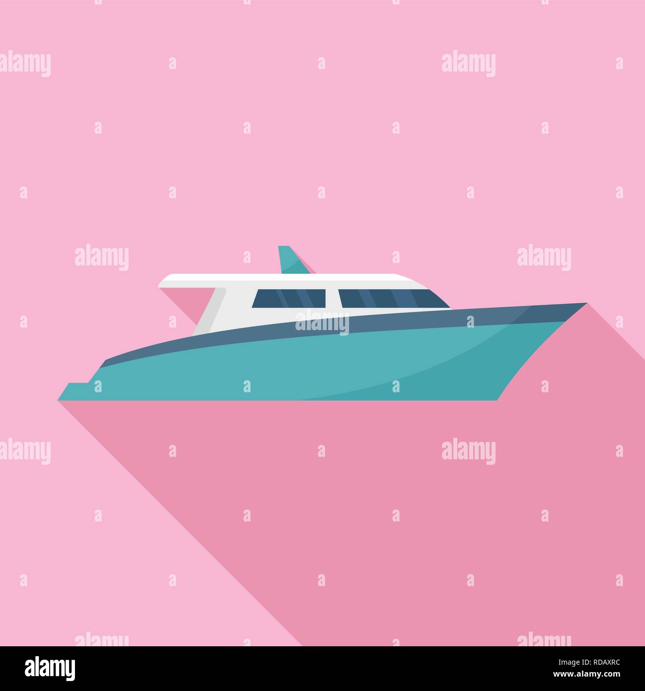 Speed motor yacht icon. Flat illustration of speed motor yacht vector ...