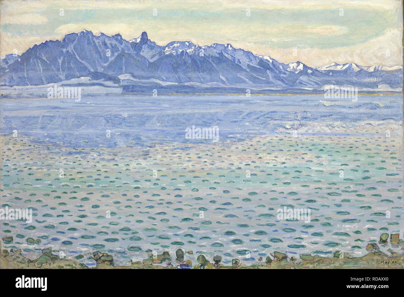 Lake Thun with Stockhorn Range. Museum: Collection Christoph Blocher ...