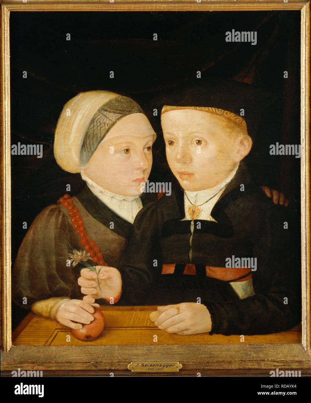 Portrait of a brother and a sister, also known as Fugger children ...