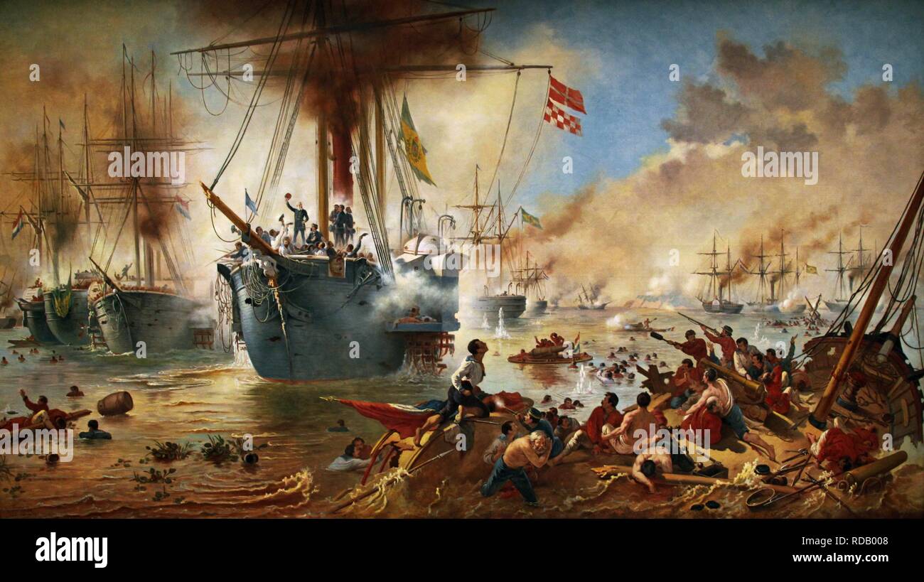 The Battle of the Riachuelo. Museum: Museu Histórico Nacional, Rio de ...