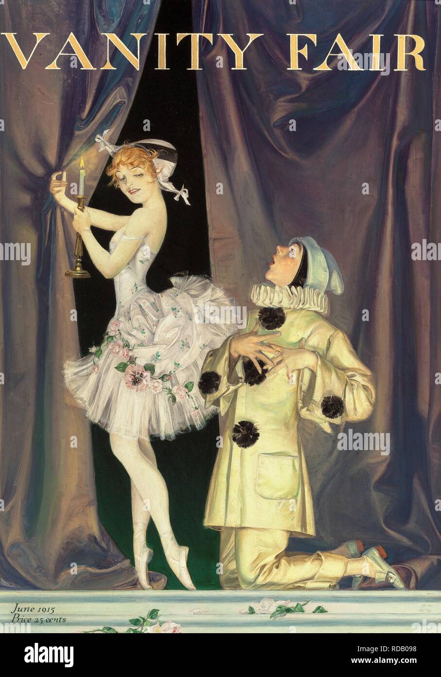 Pierrot and Columbine. Vanity Fair magazine cover. Museum: PRIVATE ...