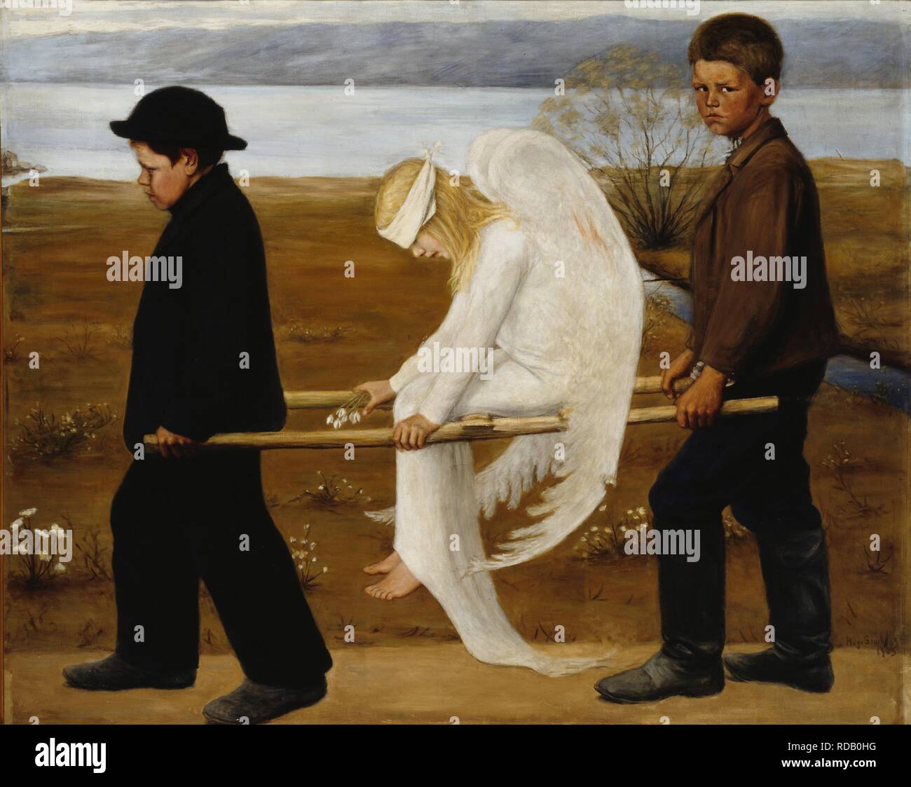 The Wounded Angel. Museum: Ateneum, Helsinki. Author: SIMBERG, HUGO ...