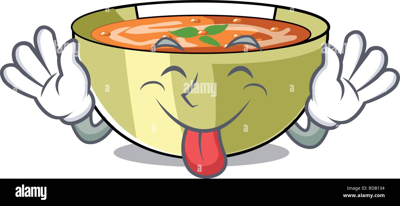 Tongue out lentil soup on a cartoon plate Stock Vector Image & Art - Alamy