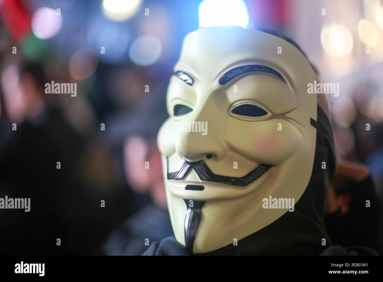 Anonymous protesters protest in London Stock Photo - Alamy