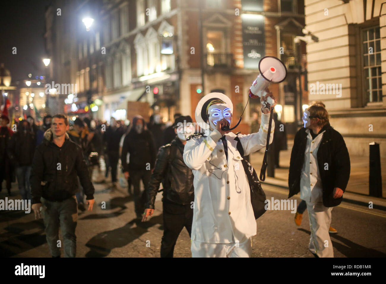 Anonymous protesters protest in London Stock Photo - Alamy