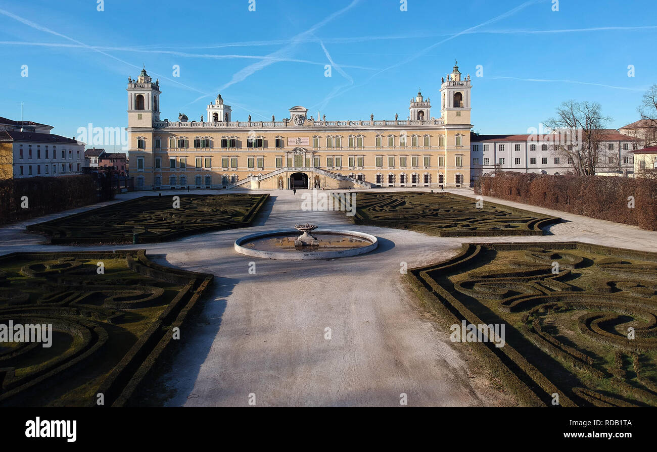 Colorno, Parma/Italy Aerial view of the Reggia of Colorno Stock Photo ...