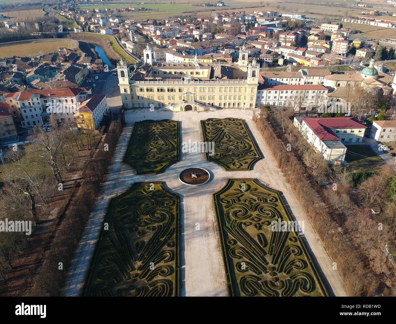 Colorno, Parma/Italy Aerial view of the Reggia of Colorno Stock Photo ...