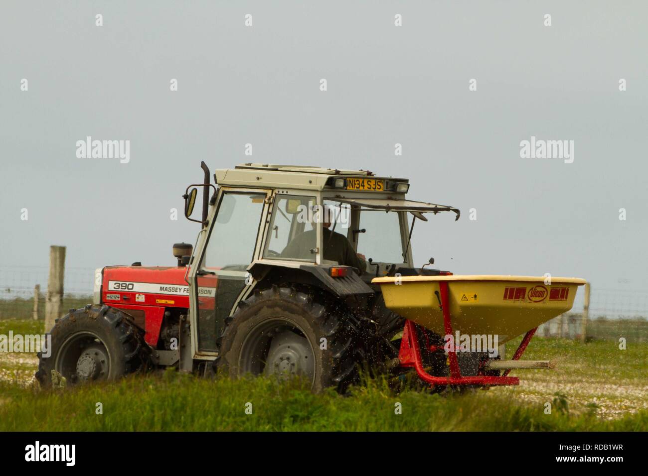 Machir being fertilized to improve it for agricultural production by ...
