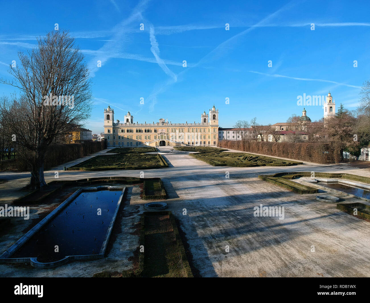 Colorno, Parma/Italy Aerial view of the Reggia of Colorno Stock Photo ...