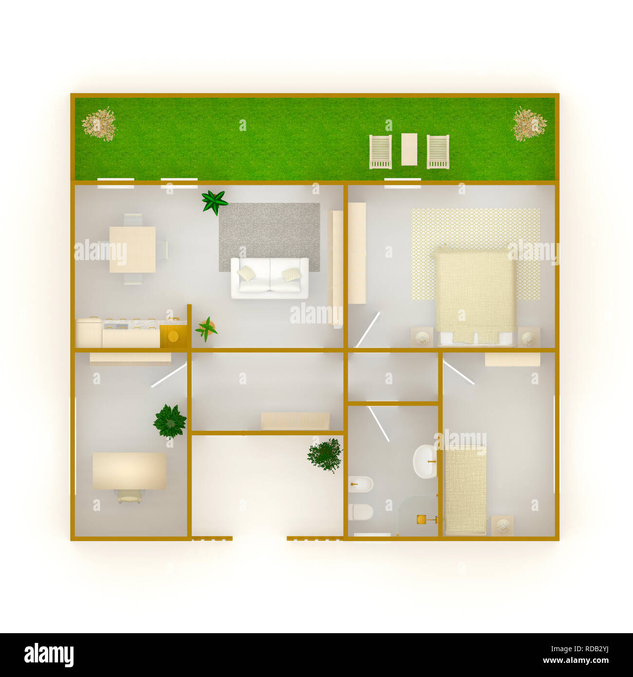 Cutaway house illustration hi-res stock photography and images - Alamy