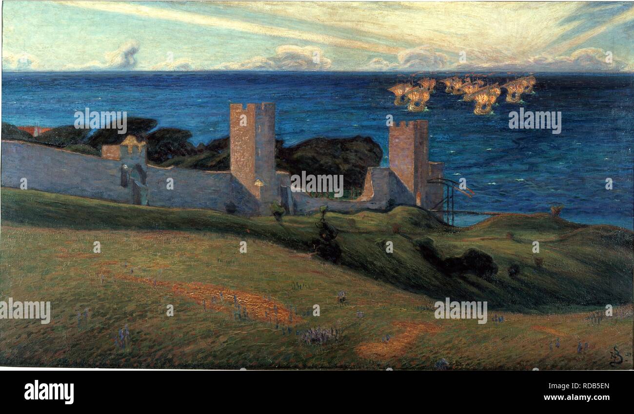 Vision. Scene from Visby. Museum: Nationalmuseum Stockholm. Author ...