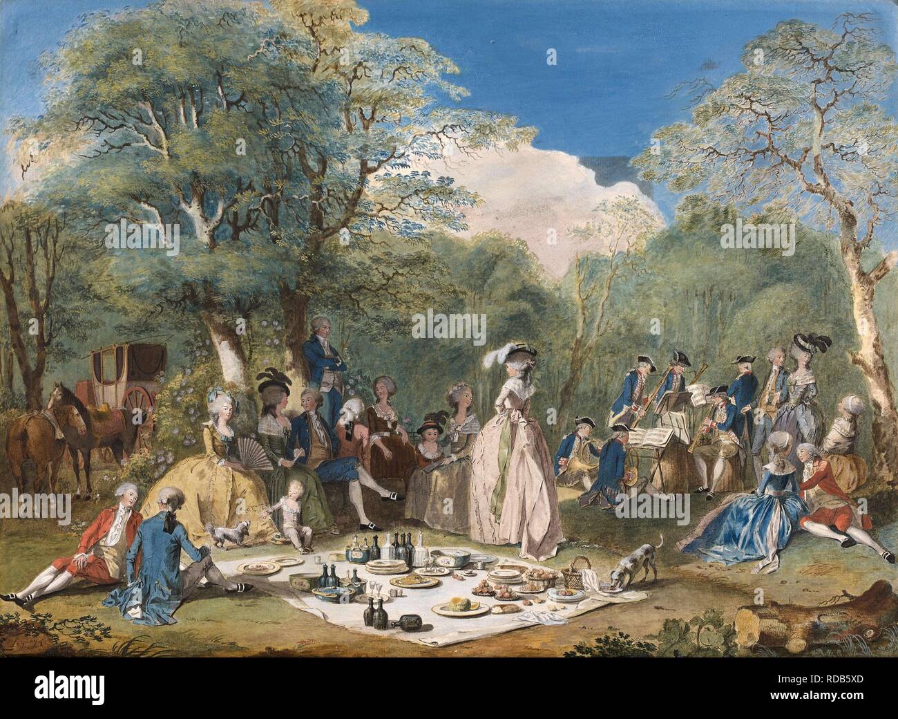 The hunt lunch. Museum: PRIVATE COLLECTION. Author: Le Guay, Charles ...