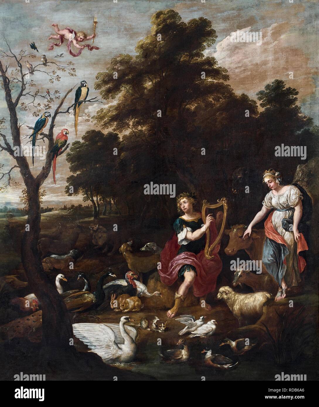 Orpheus among the animals. Museum: PRIVATE COLLECTION. Author: TENIERS ...