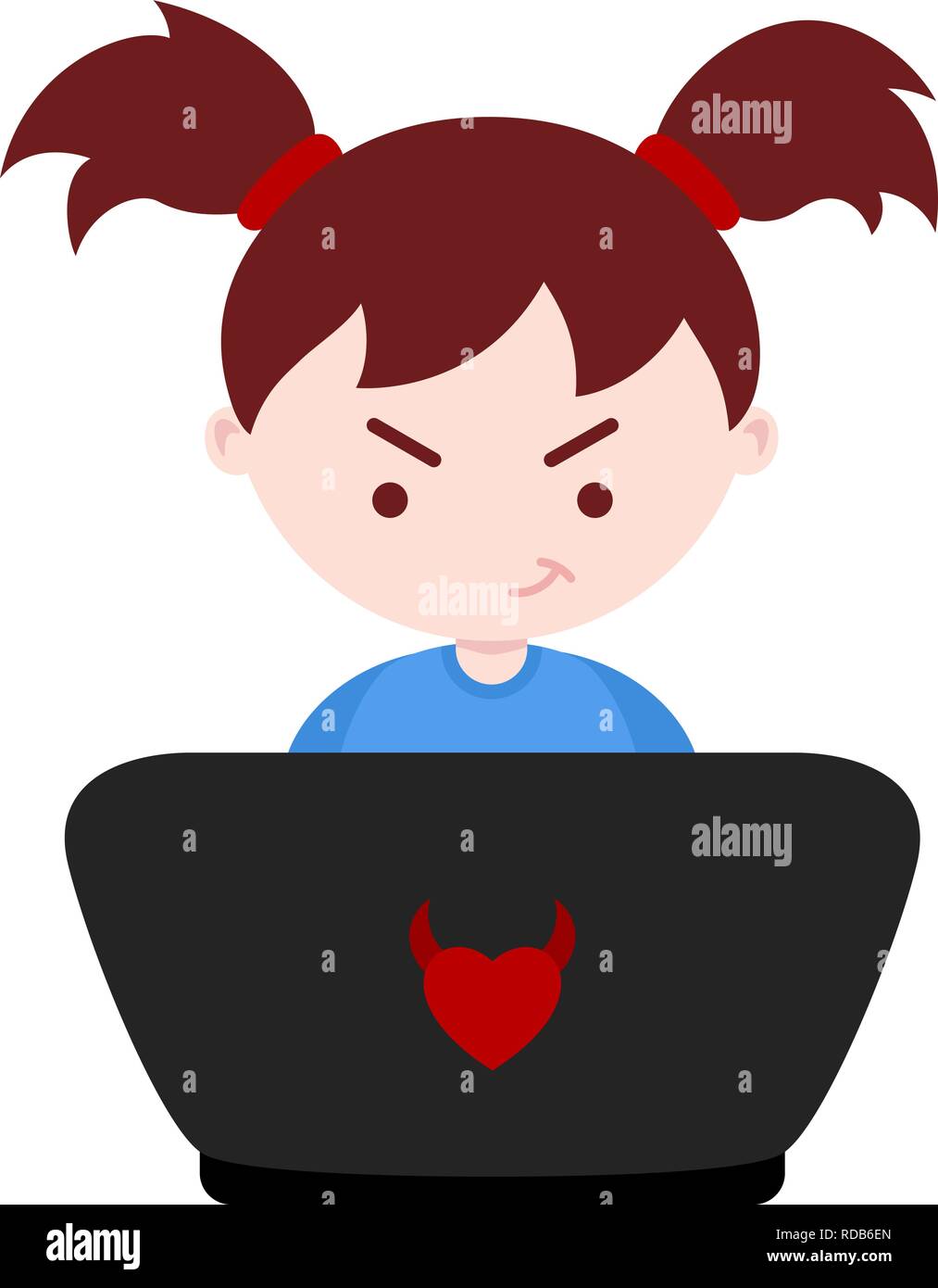 Young girl learns programming Stock Vector Image & Art - Alamy