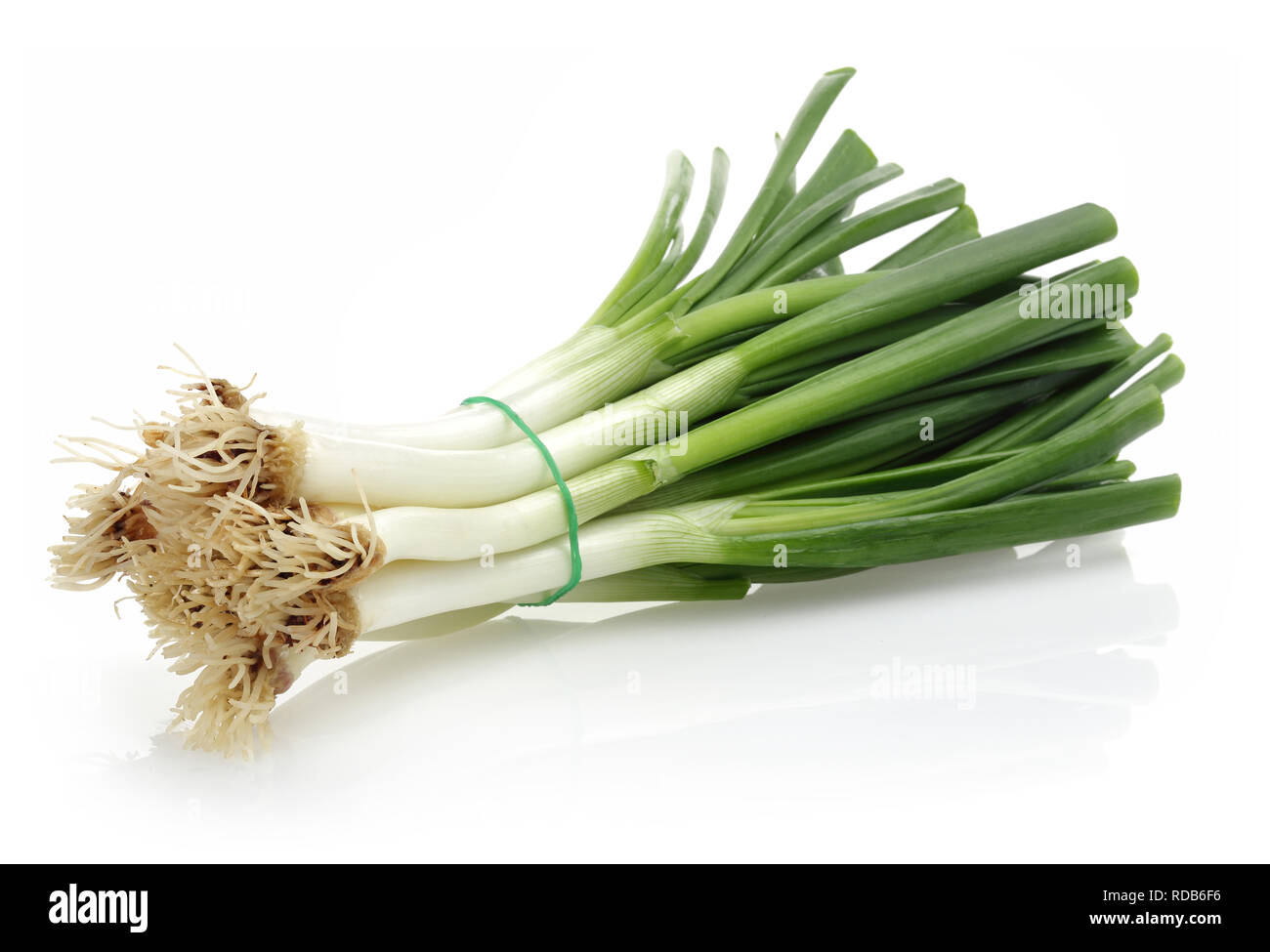 Bunch of fresh spring onion isolated on white background Stock Photo ...