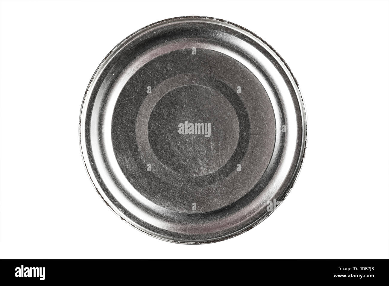 tin cover on white background, isolated, place for text Stock Photo - Alamy