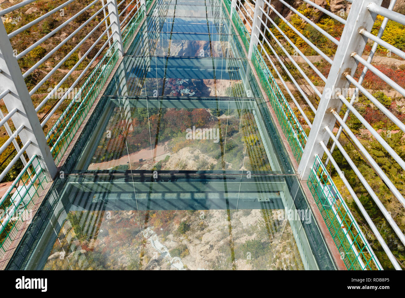 glass suspension bridge in the mountains, China Stock Photo - Alamy