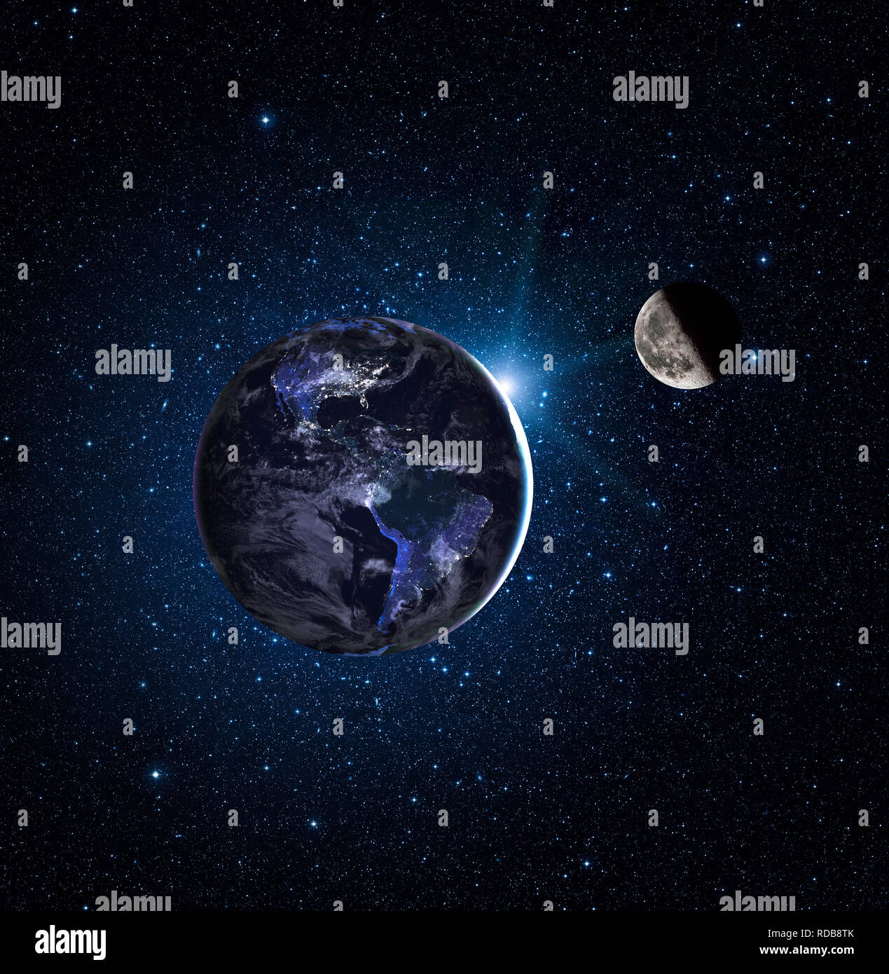 Planet Earth. Earth in the endless stellar space Stock Photo - Alamy