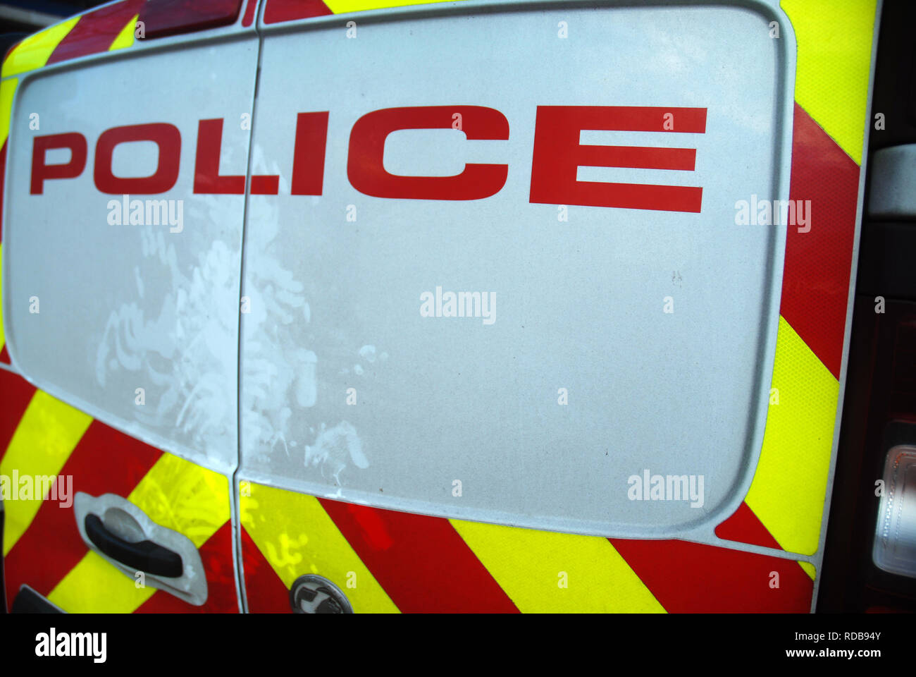 Back of Police Van, Portsmouth, UK Stock Photo - Alamy