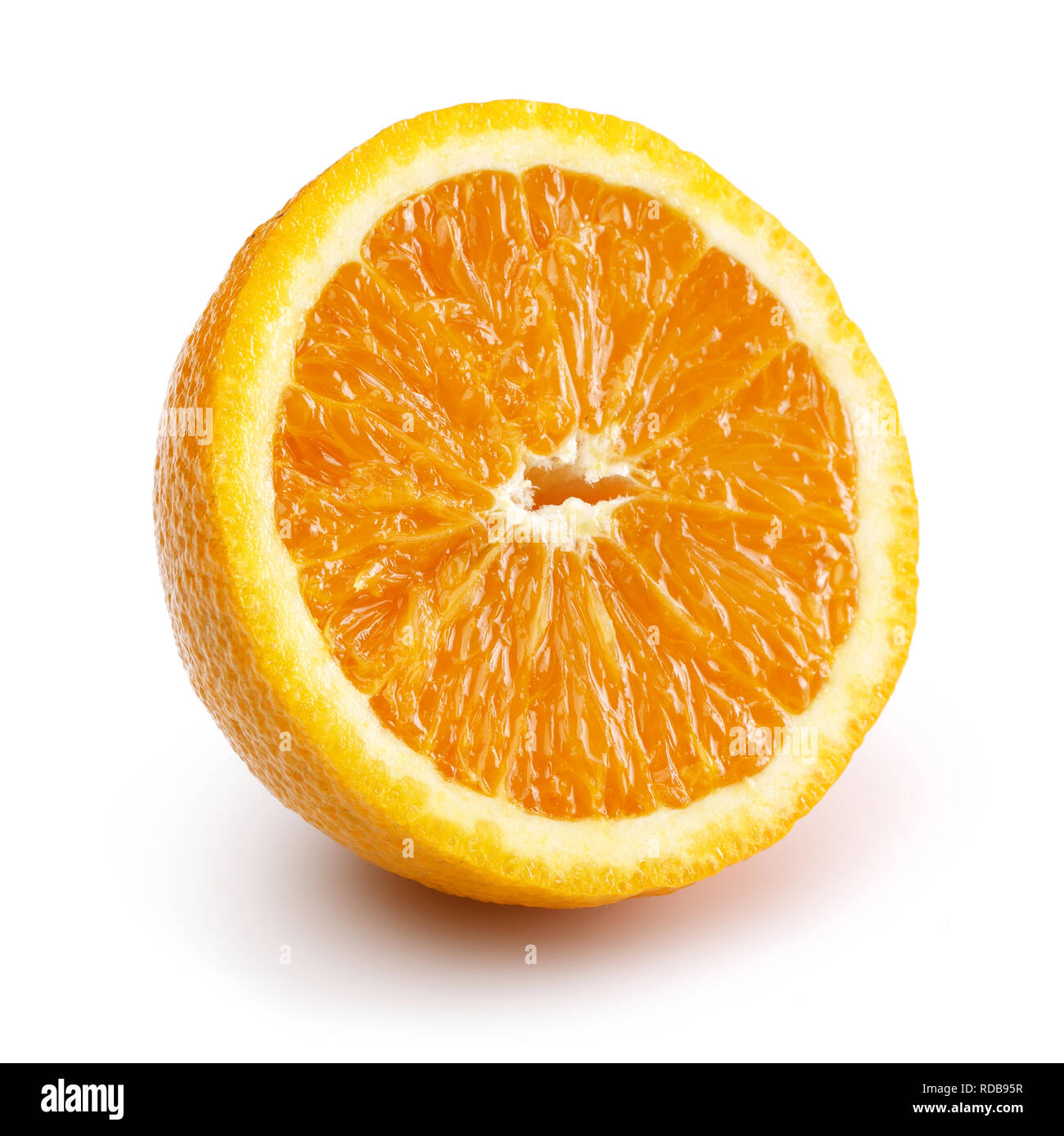 Fresh half orange isolated on white background Stock Photo - Alamy