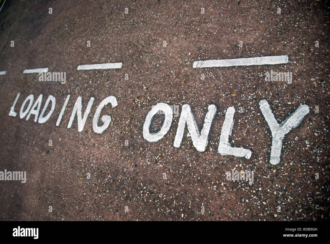 Loading Only Sign Painted on the Road, Portsmouth, Hampshire, Great ...