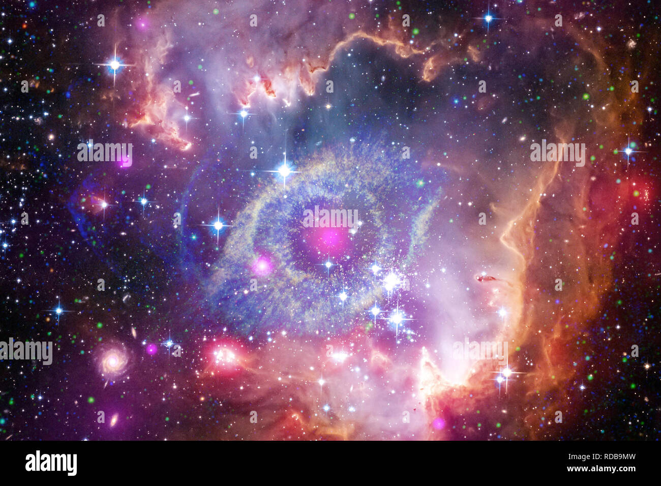 Nebulae and many stars in outer space. Elements of this image furnished ...