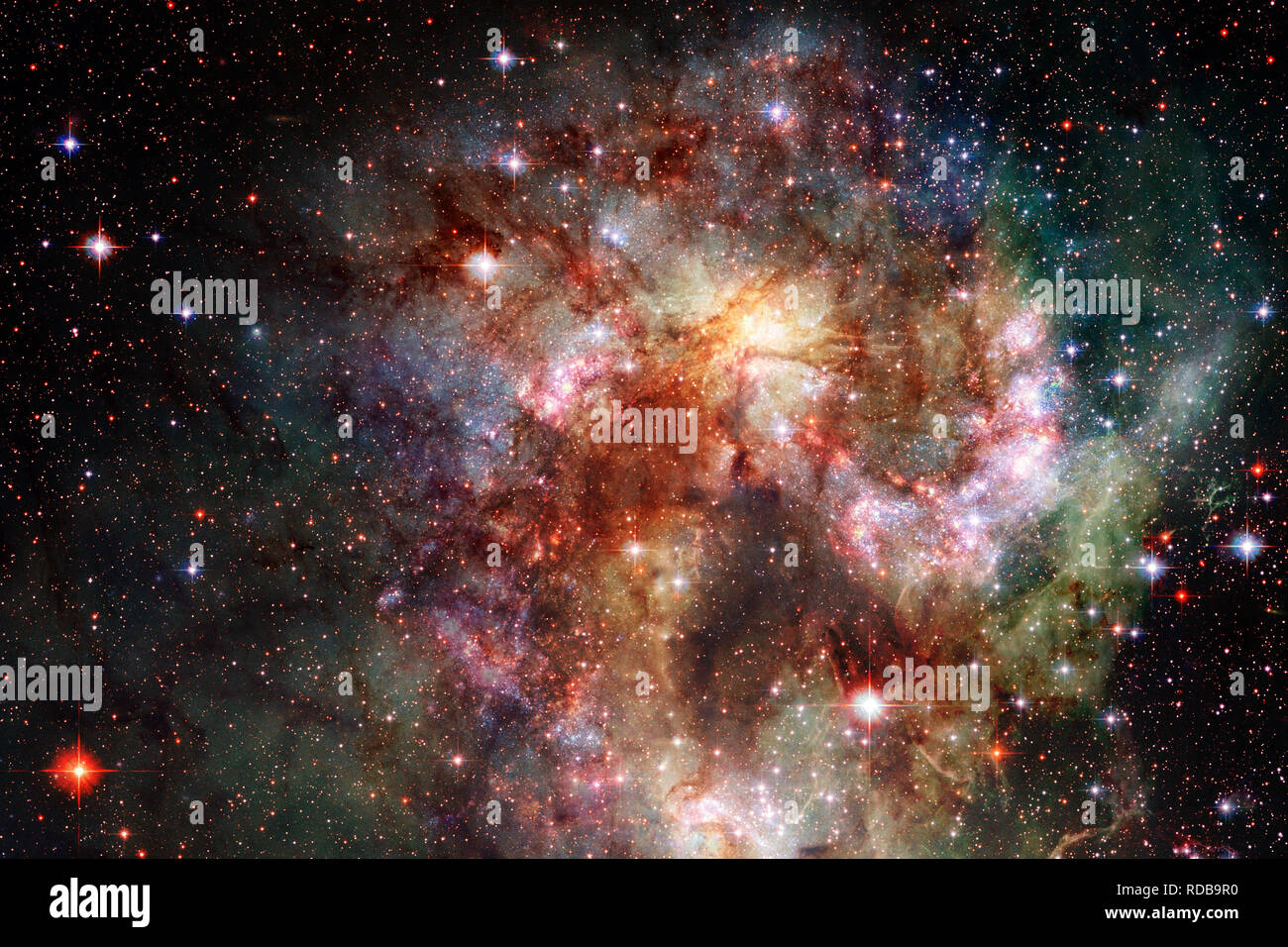 Landscape of star clusters. Beautiful image of space. Cosmos art ...