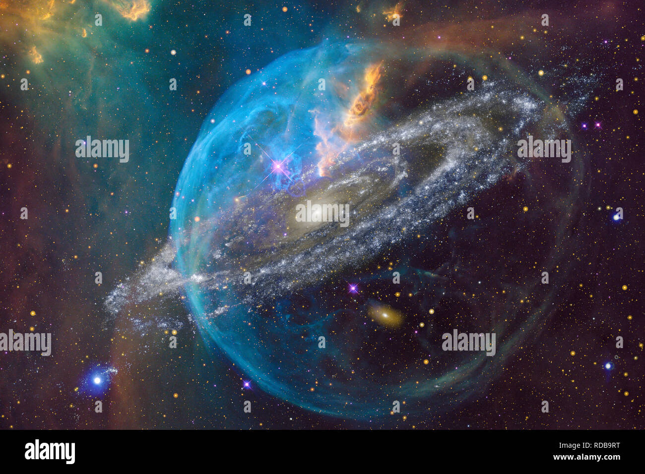 Nebulae and many stars in outer space. Elements of this image furnished ...