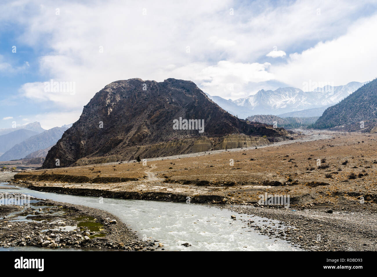 Jomsom to Marpha trail along Kali Gandaki river, Annapurna Circuit ...