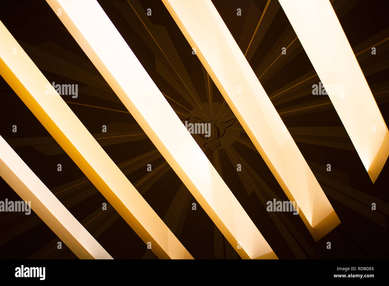 Light shining through stained glass windows hi-res stock photography ...