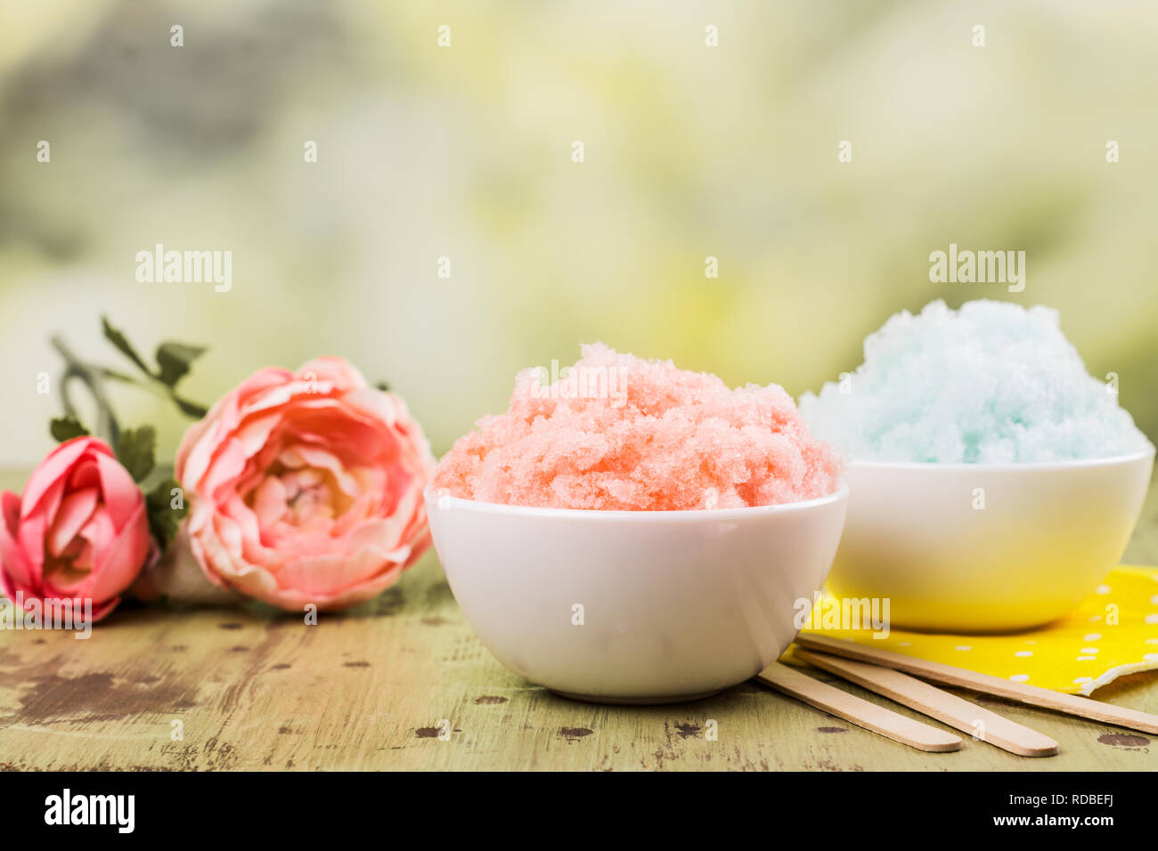 Homemade rainbow shaved ice Stock Photo - Alamy