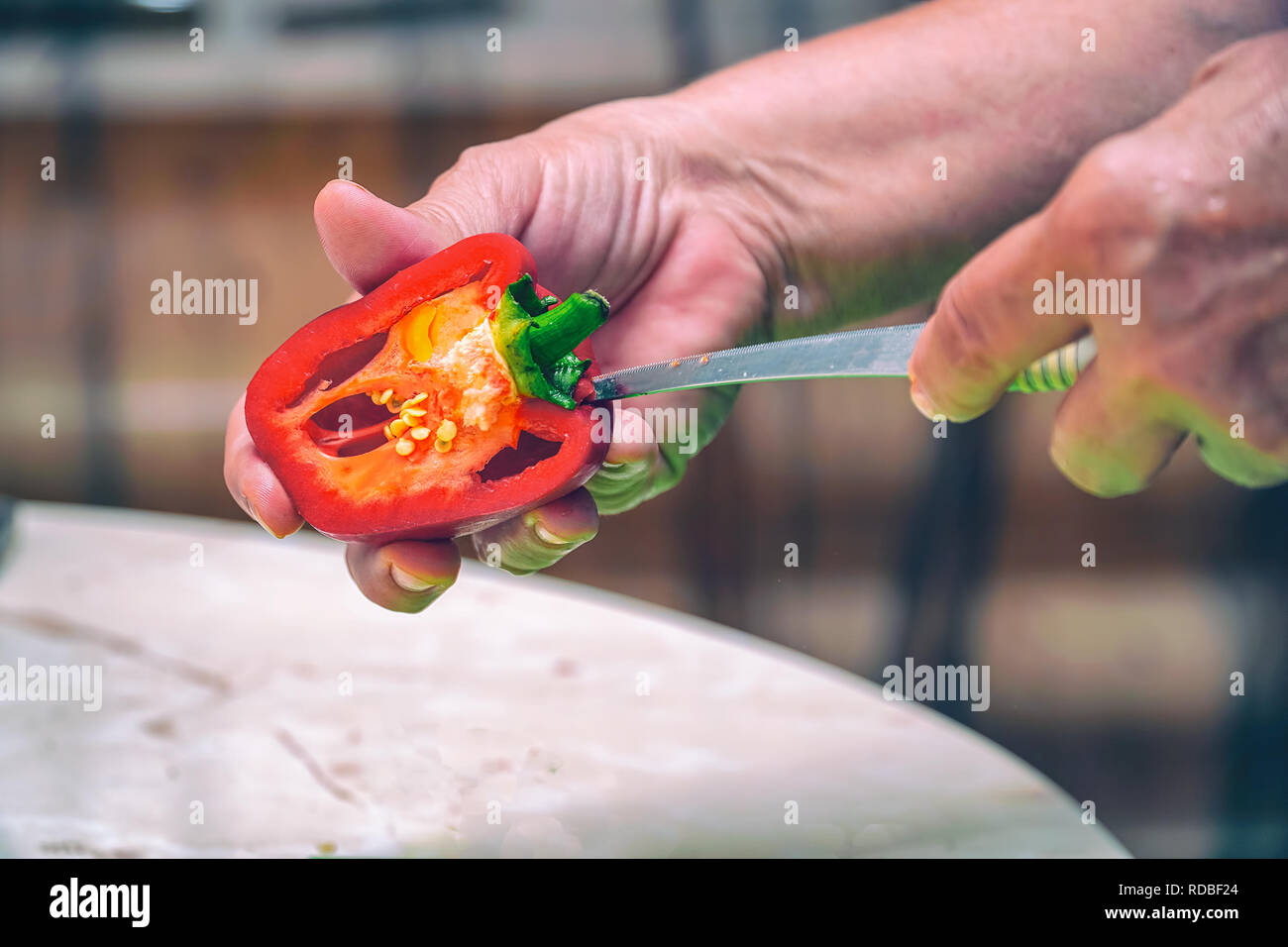 Chief cook cuts fresh hi-res stock photography and images - Alamy