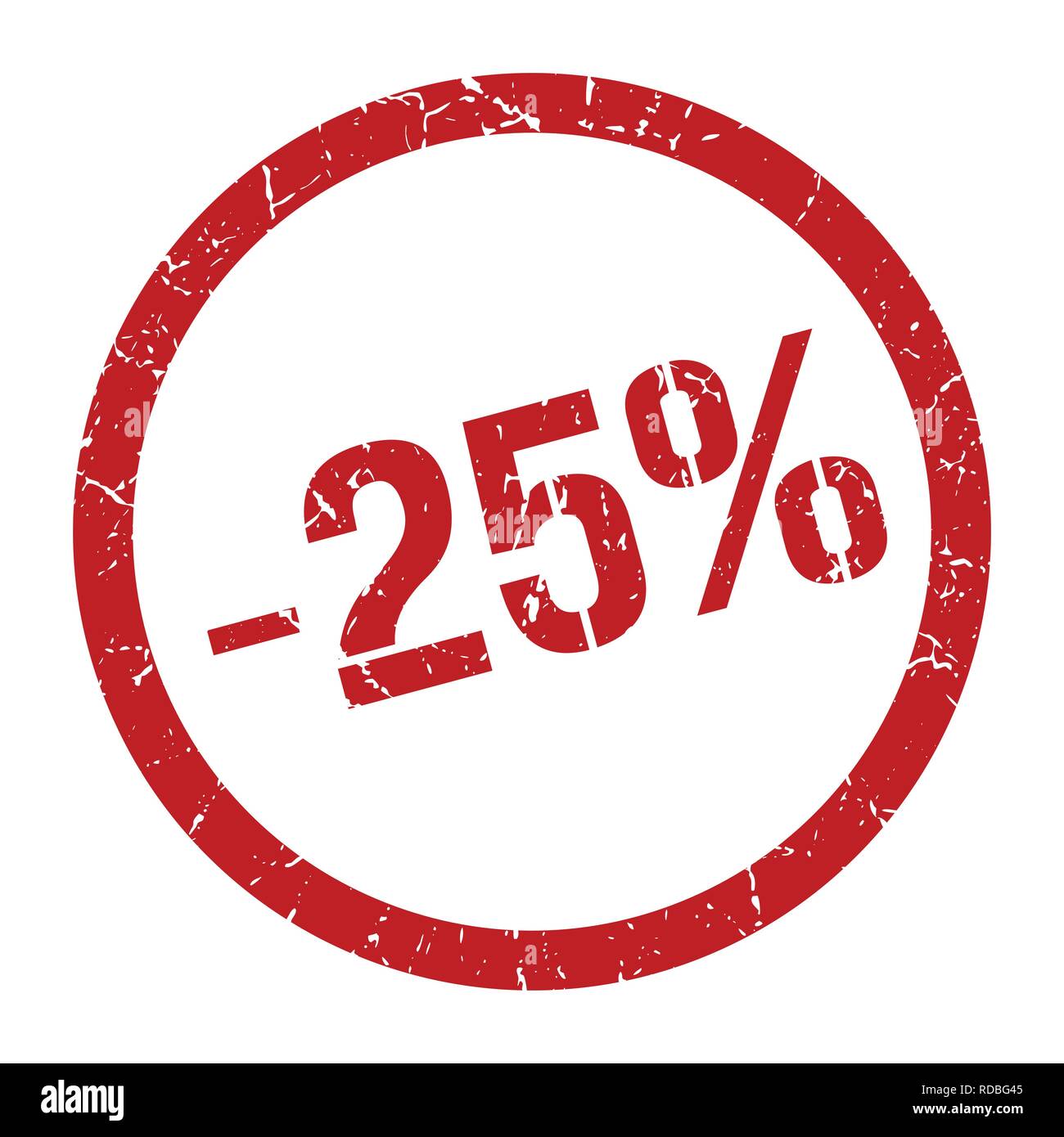 -25% red round stamp Stock Vector Image & Art - Alamy