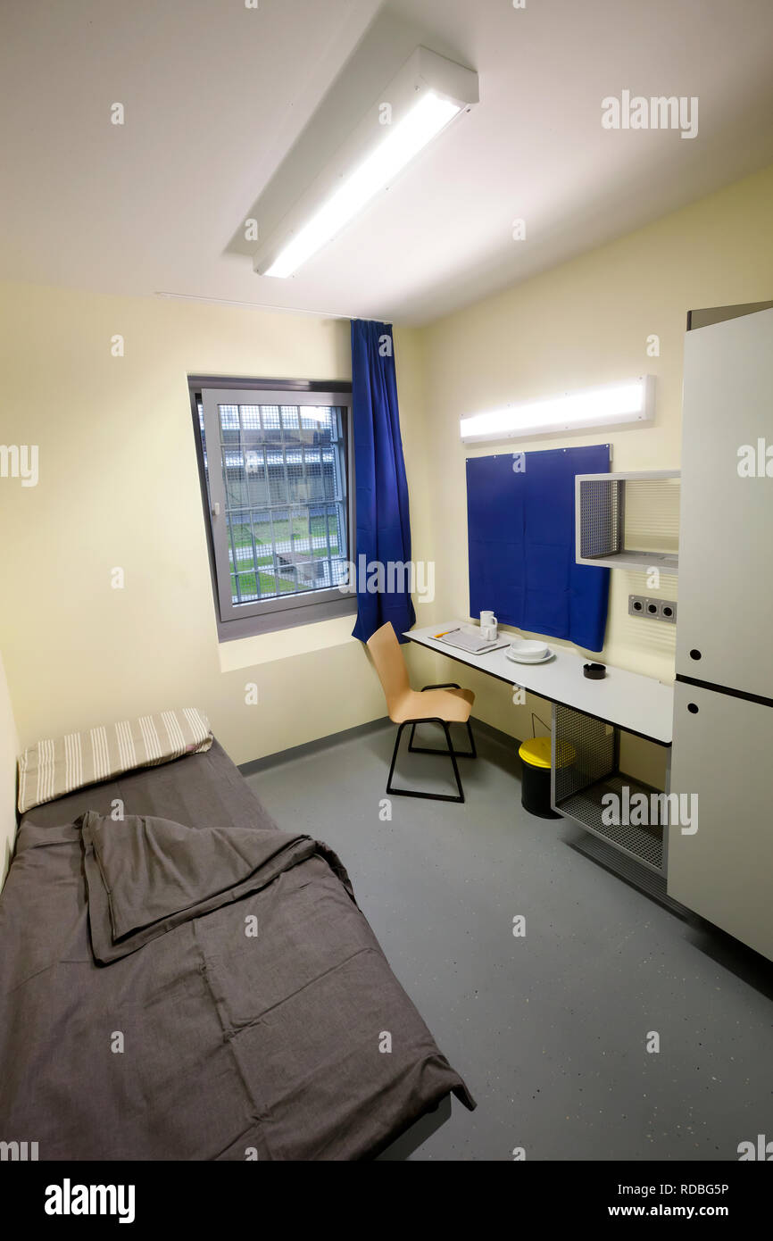 Prison cell, prison, penitentiary, North Rhine-Westphalia, Germany ...
