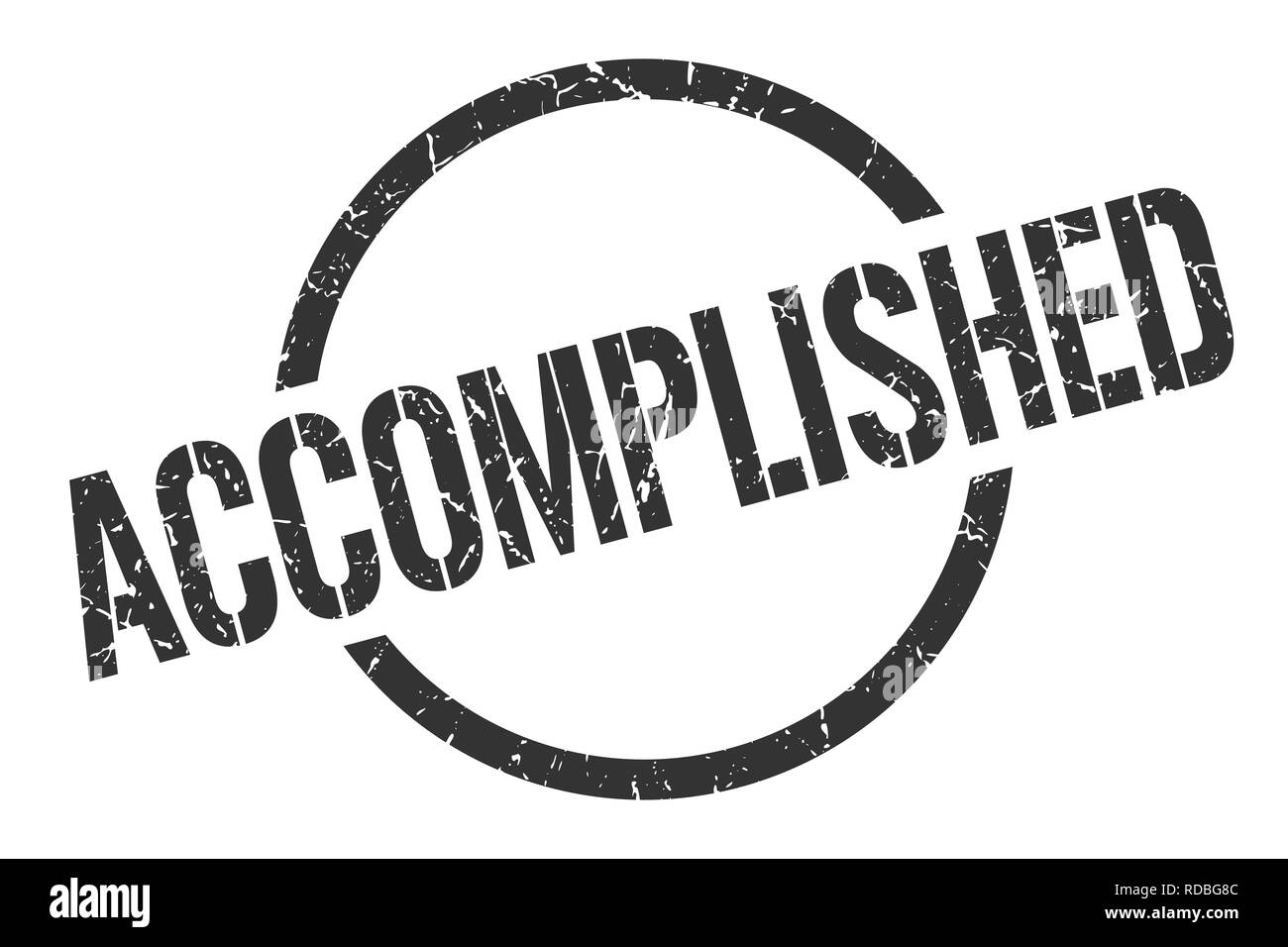 accomplished black round stamp Stock Vector Image & Art - Alamy