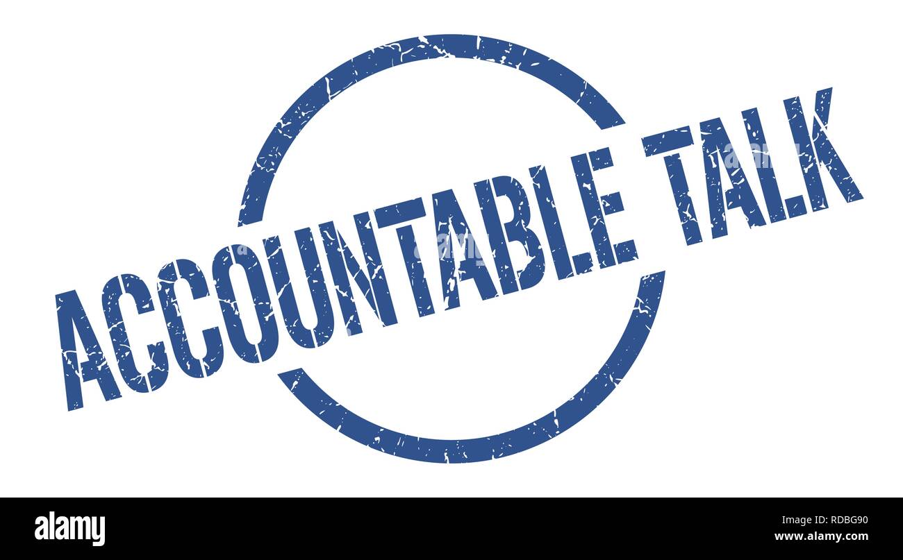 accountable talk blue round stamp Stock Vector Image & Art - Alamy