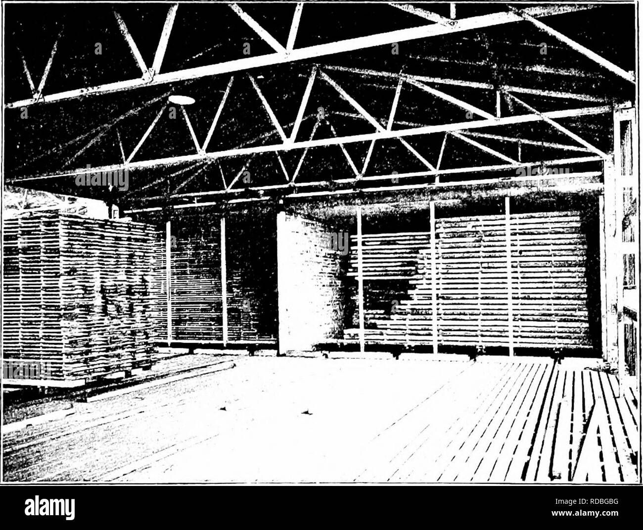 Wood drying kiln Black and White Stock Photos & Images - Alamy
