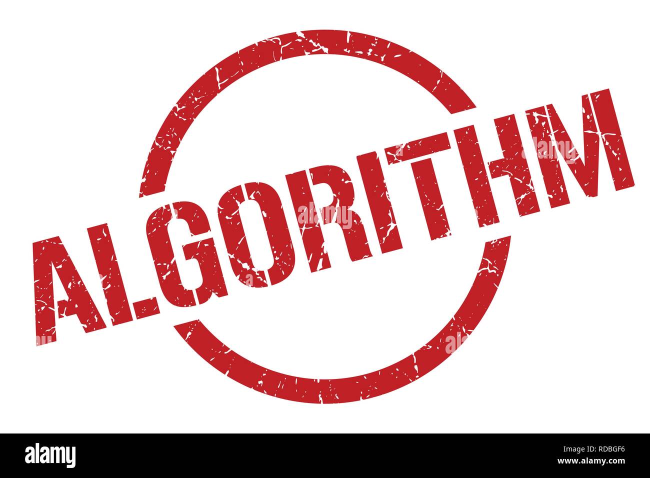 Algorithm Red Round Stamp Stock Vector Image And Art Alamy