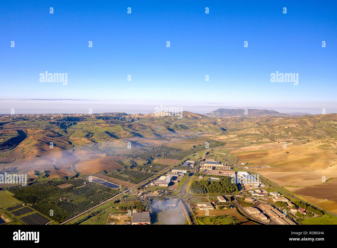 aerial view of the fields Stock Photo - Alamy