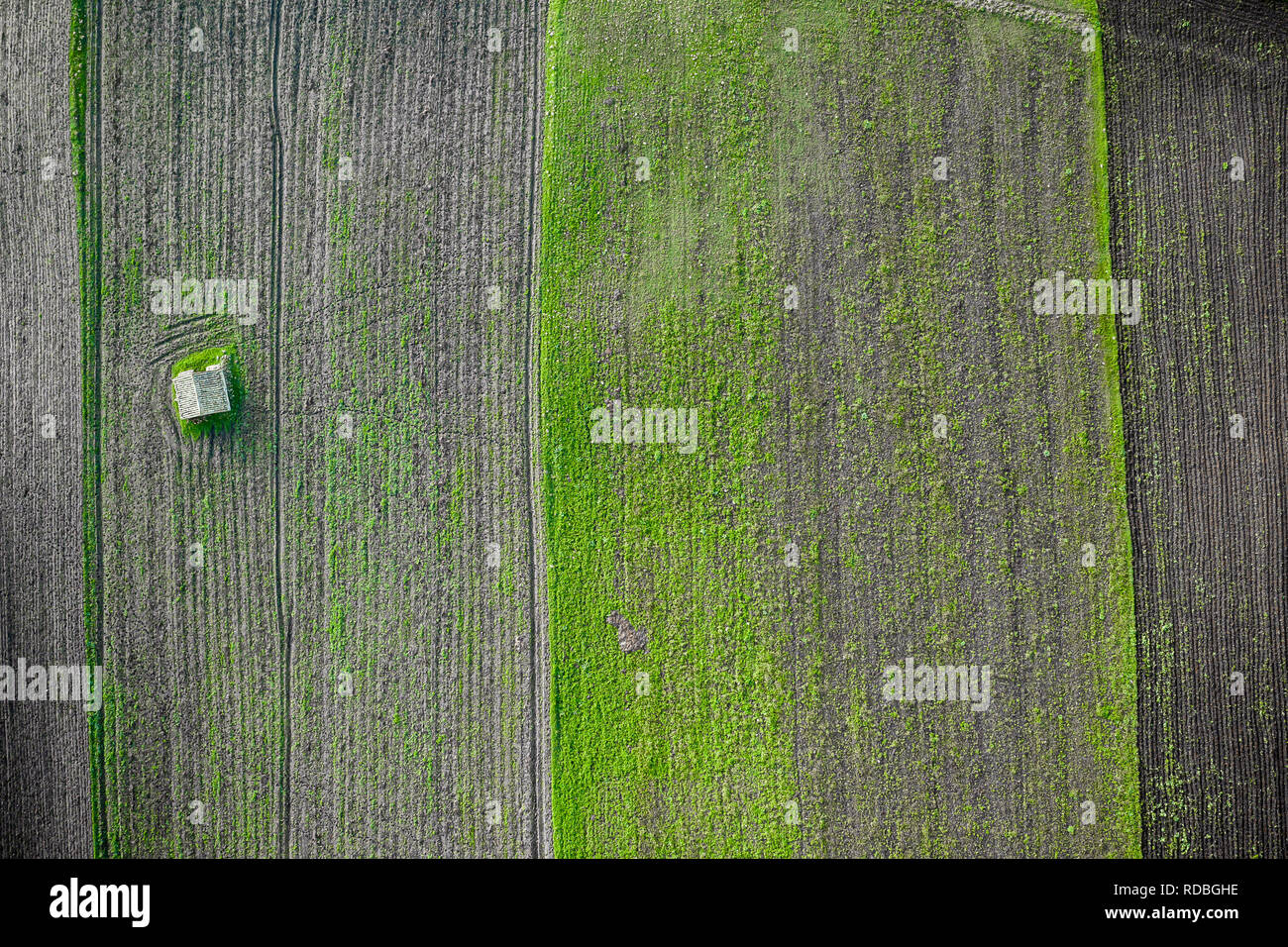 aerial view of the fields Stock Photo - Alamy