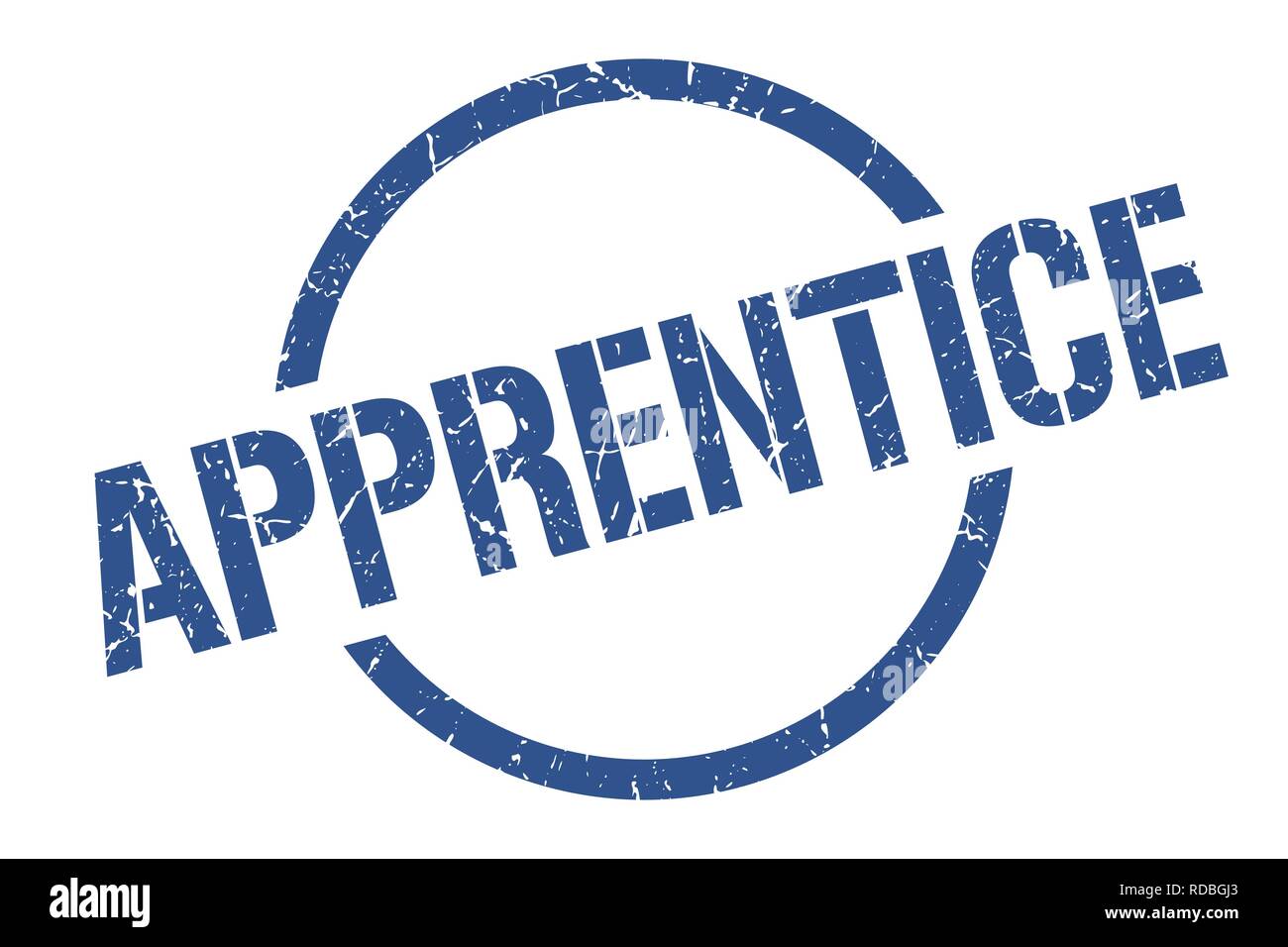 apprentice blue round stamp Stock Vector Image & Art - Alamy