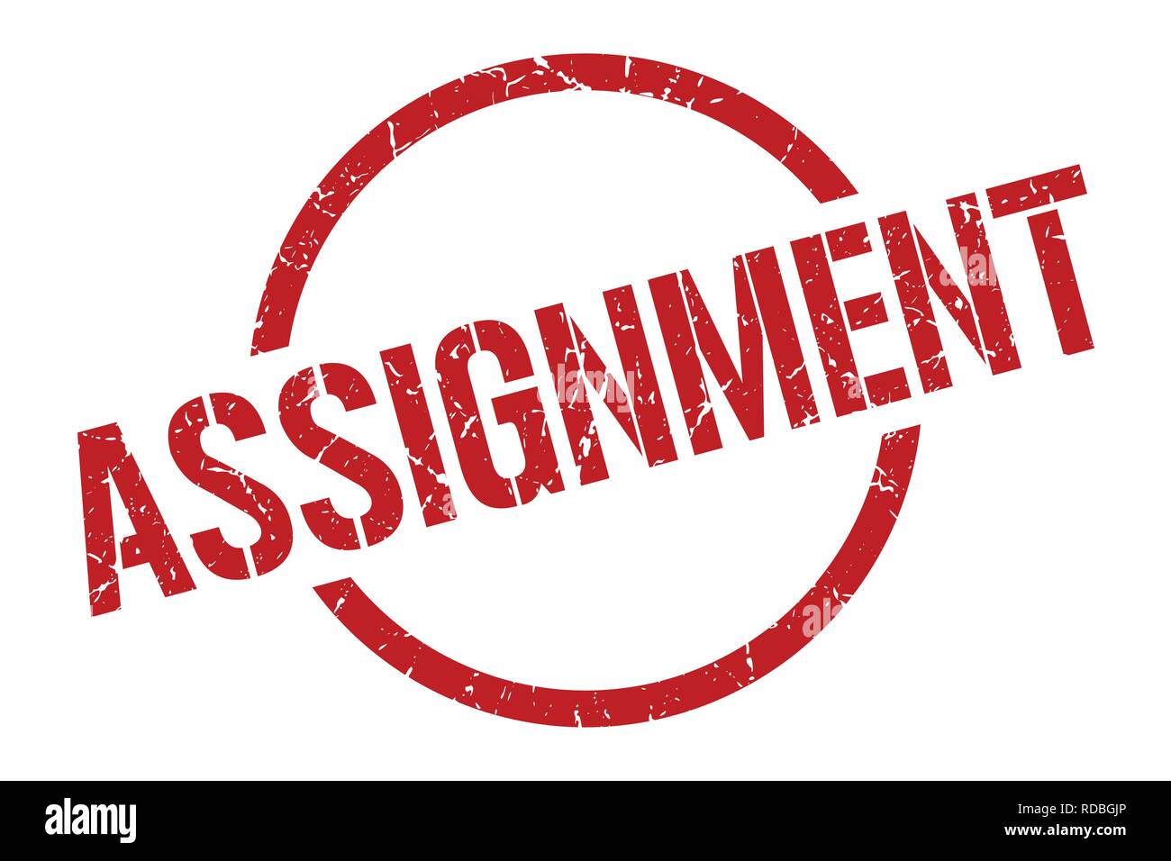 assignment red round stamp Stock Vector Image & Art - Alamy