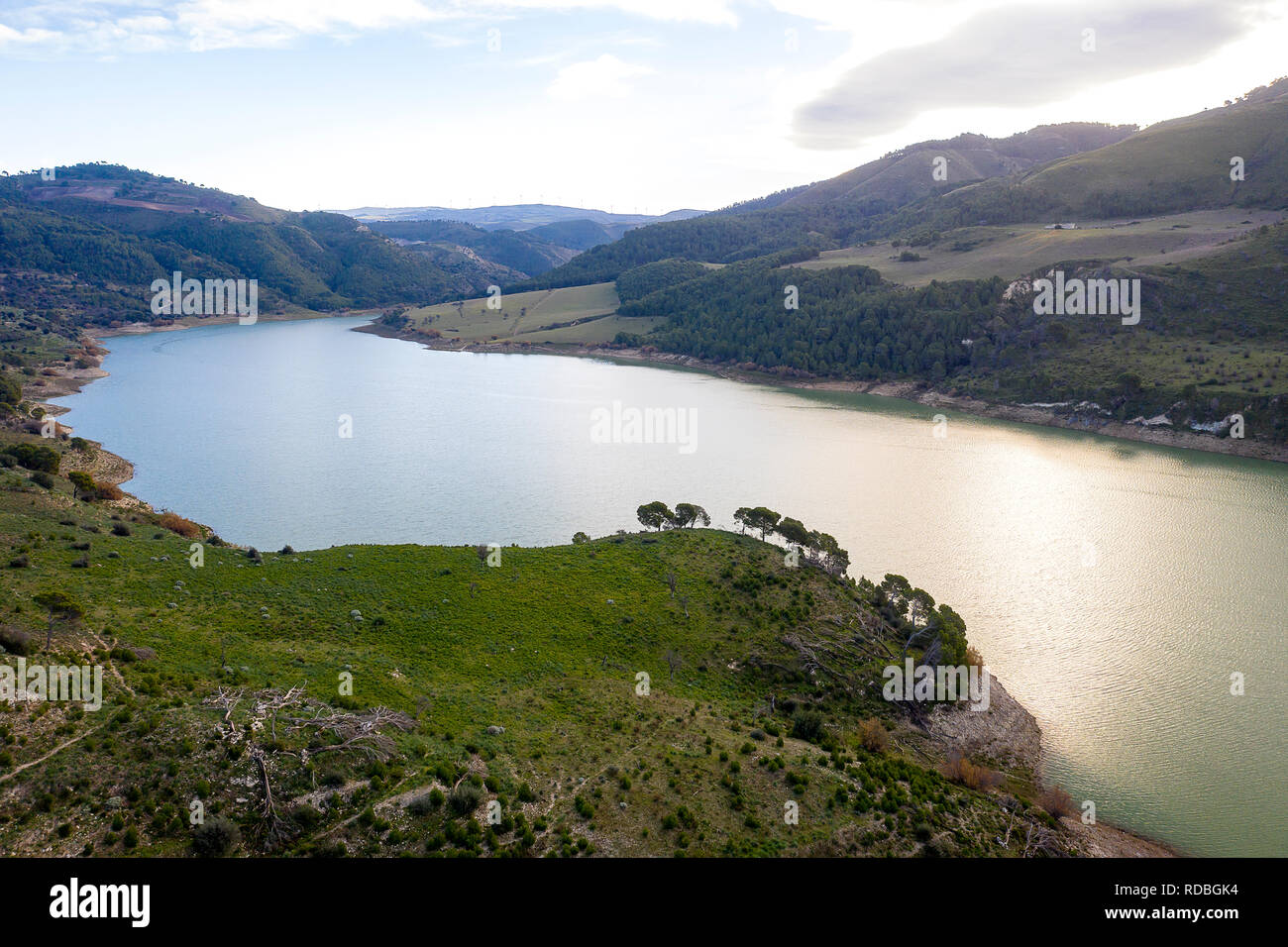 aerial view of a lake Stock Photo - Alamy