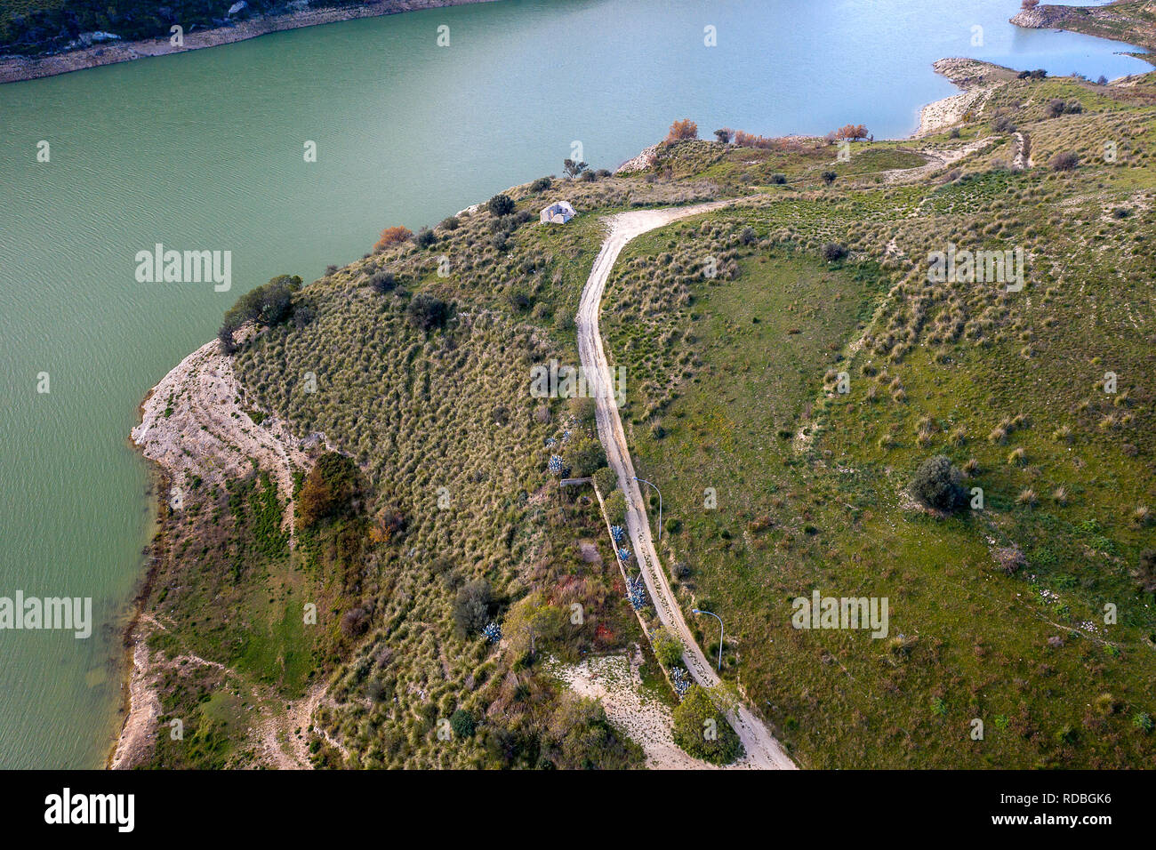 aerial view of a lake Stock Photo - Alamy